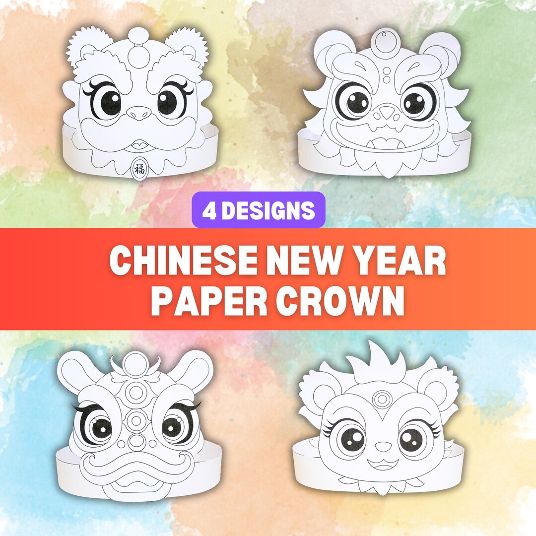 Printable Chinese New Year Craft Paper Crown Template Lunar New Year ...