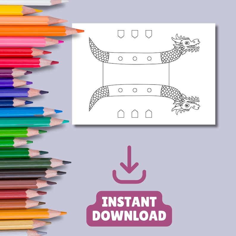 Dragon Boat Festival Craft for Kids Chinese Cultural Activity Printable ...