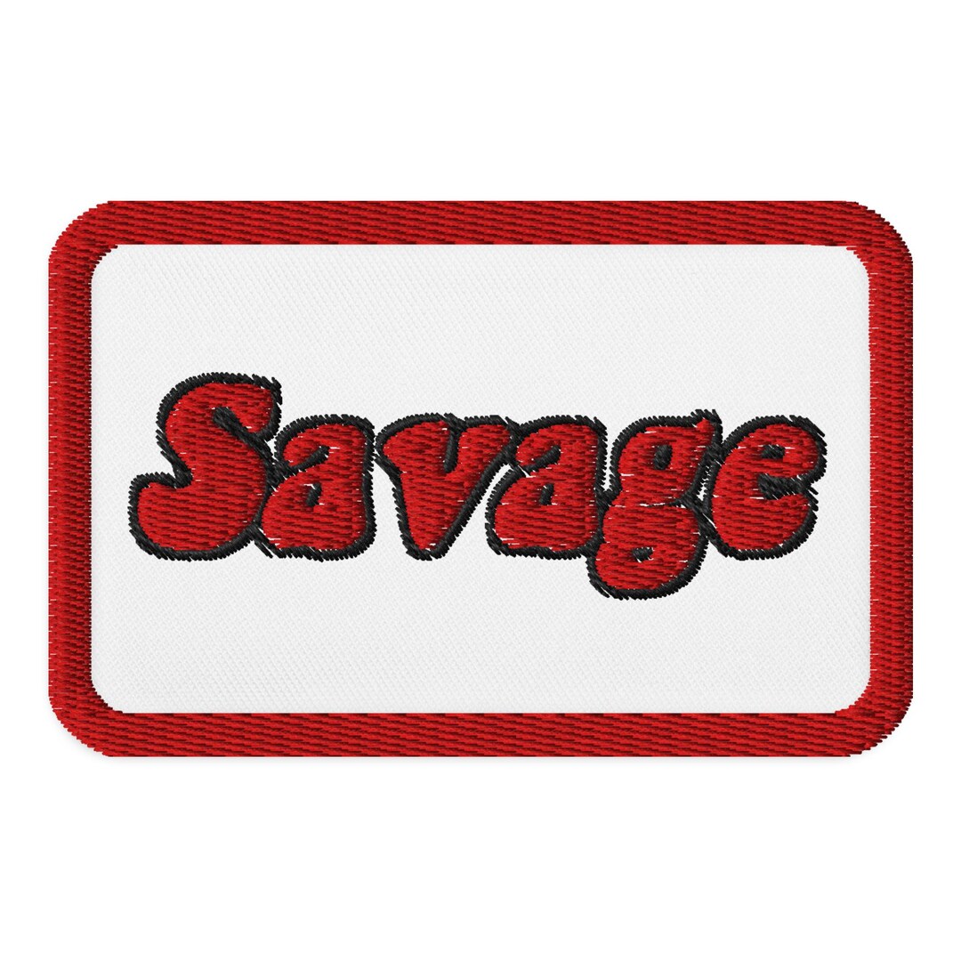 Savage Embroidered Iron-on Patches - Etsy