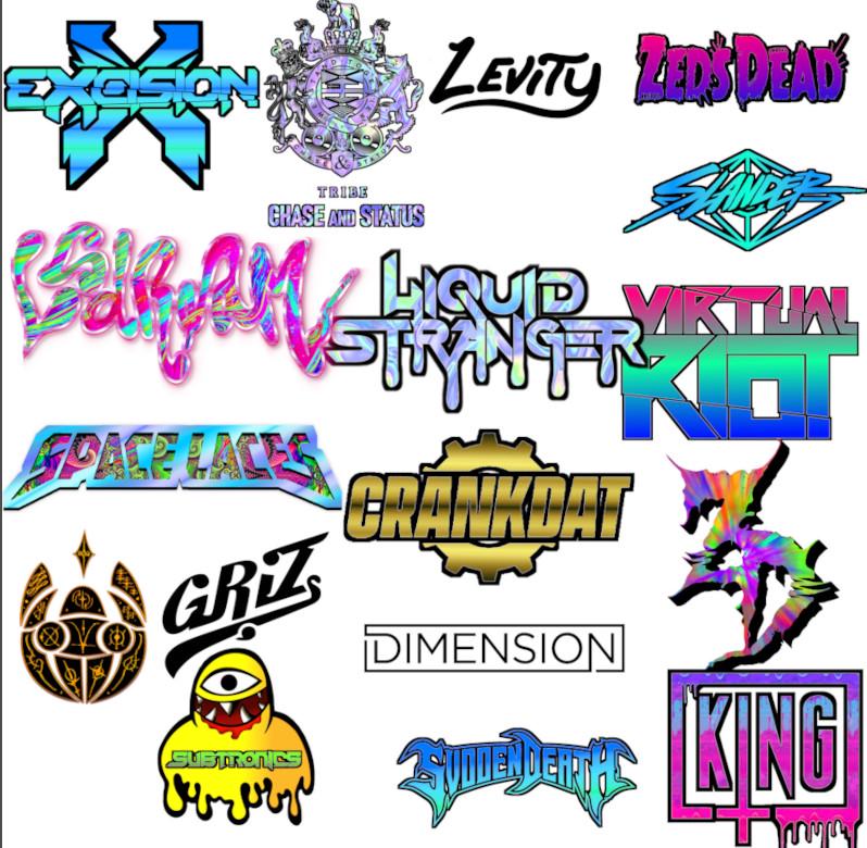 Custom EDM Artist Logo Sticker Sheets Waterproof Vinyl Decal Rave Gifts ...