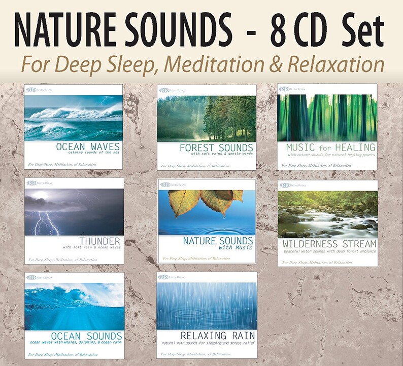 Nature Sound Effects 8 CD Set: Ocean Sounds, Bird Sounds, Sound of Rain ...