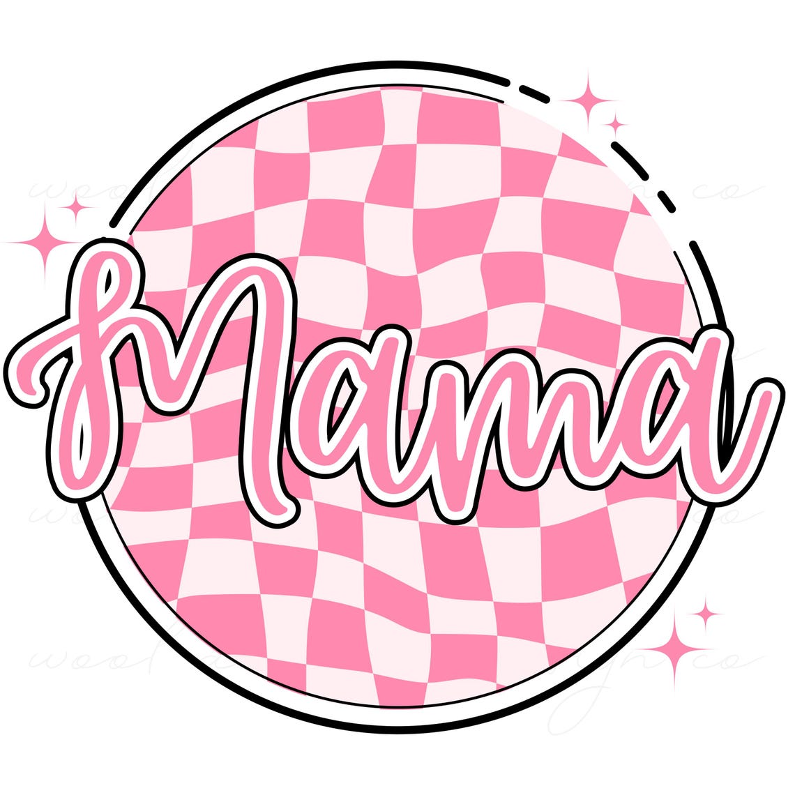 Checkered Mama PNG - Etsy
