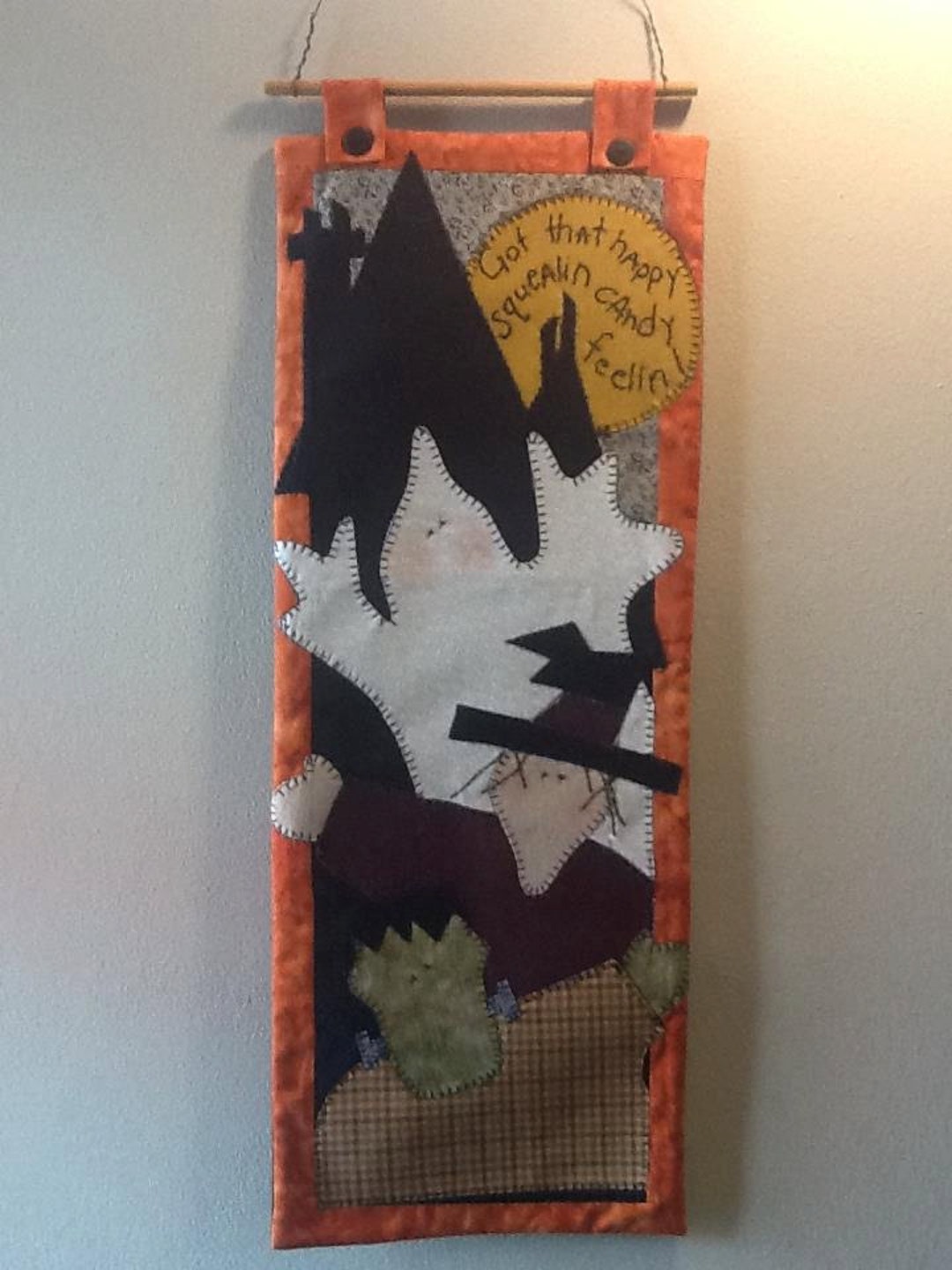 Spooky Handmade Halloween Wallhanging, Applique Wallhanging Handmade ...
