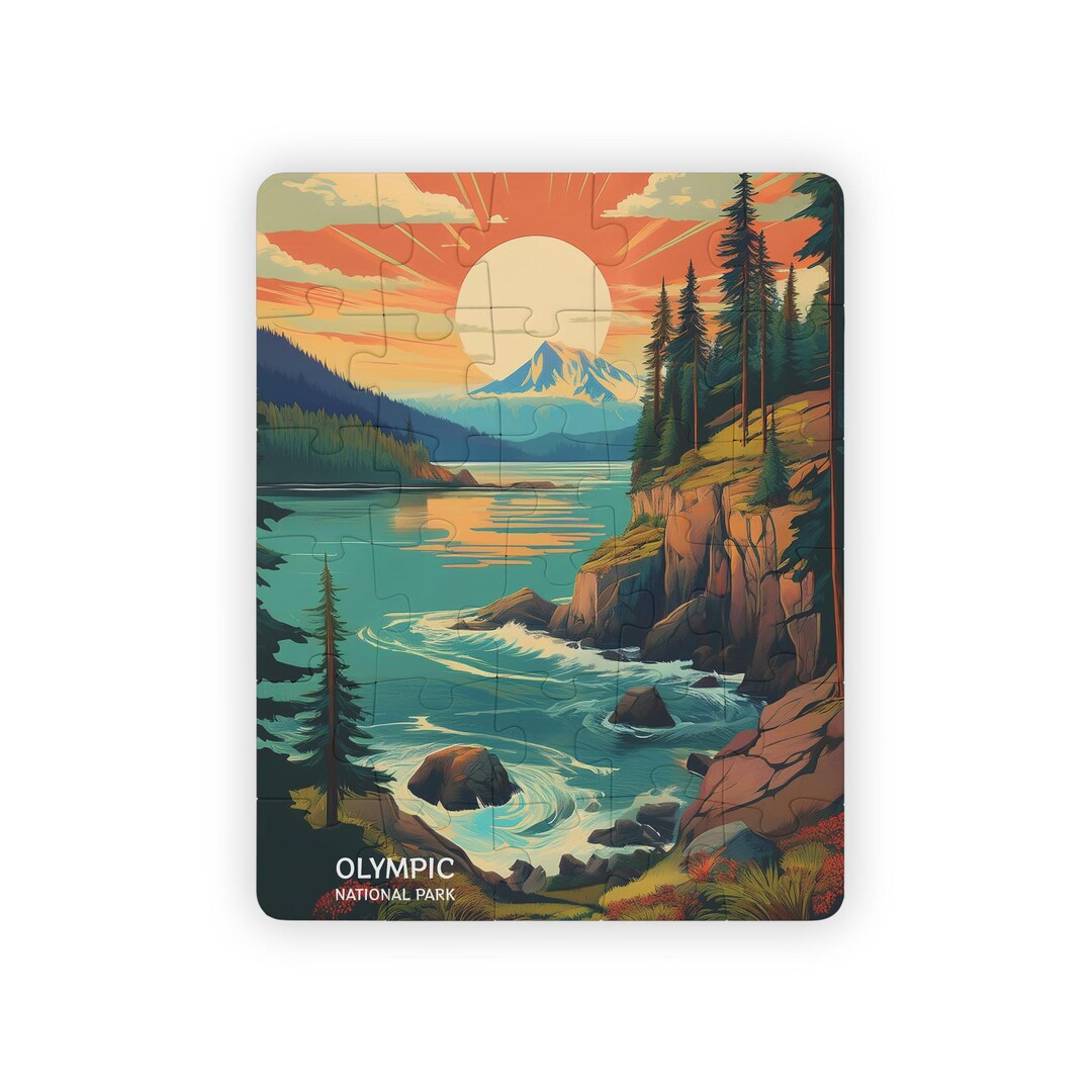 30-piece Kids' Puzzle | Olympic National Park | Jigsaw for Children - Etsy