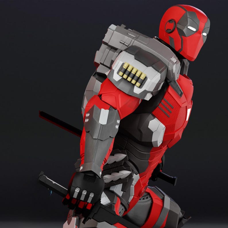 Armorized Deadpool 3D Printable STL File Unique Model for Collectors - Etsy