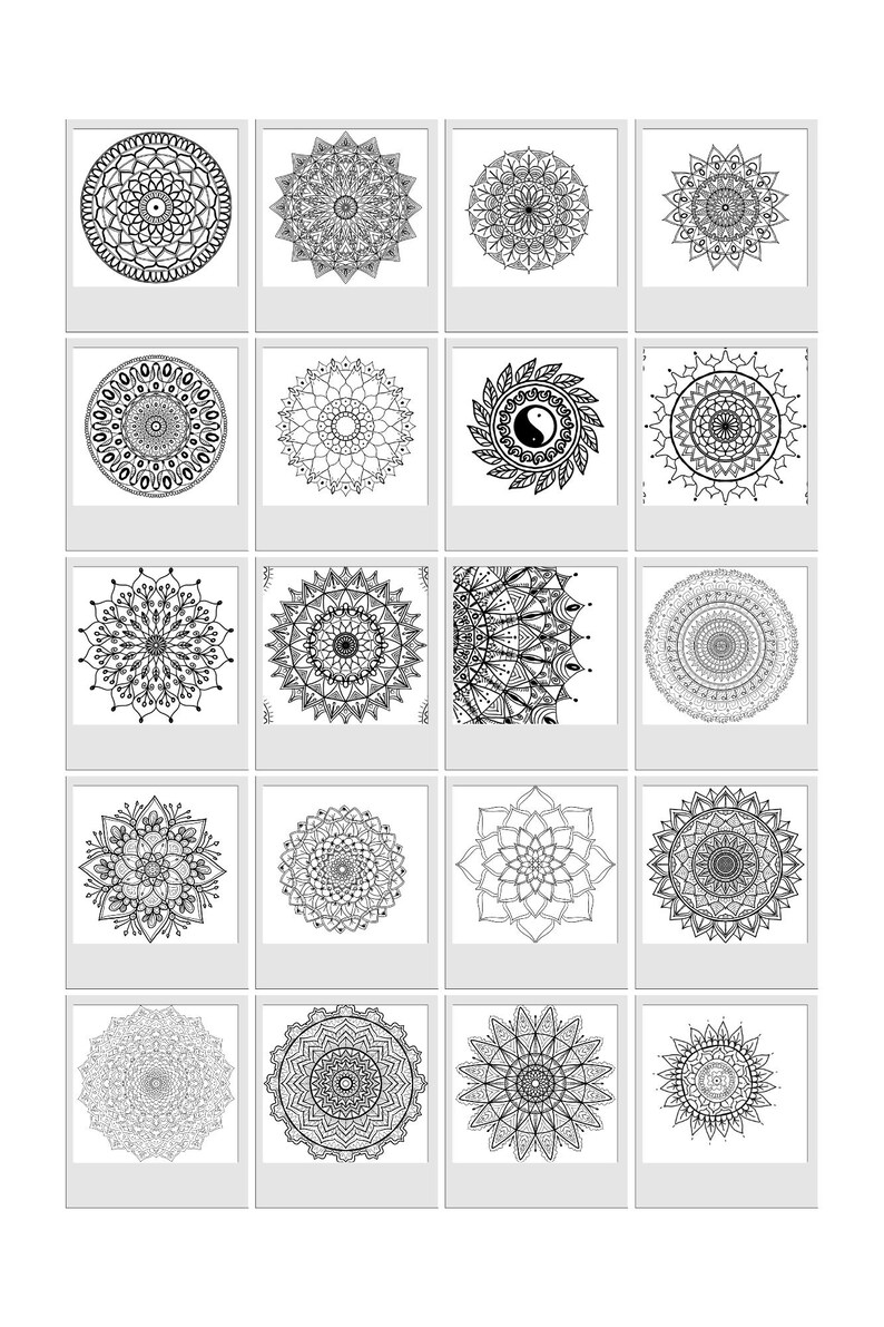 40 Mandala Coloring Pages Bundle | Printable Digital Download | Adult ...