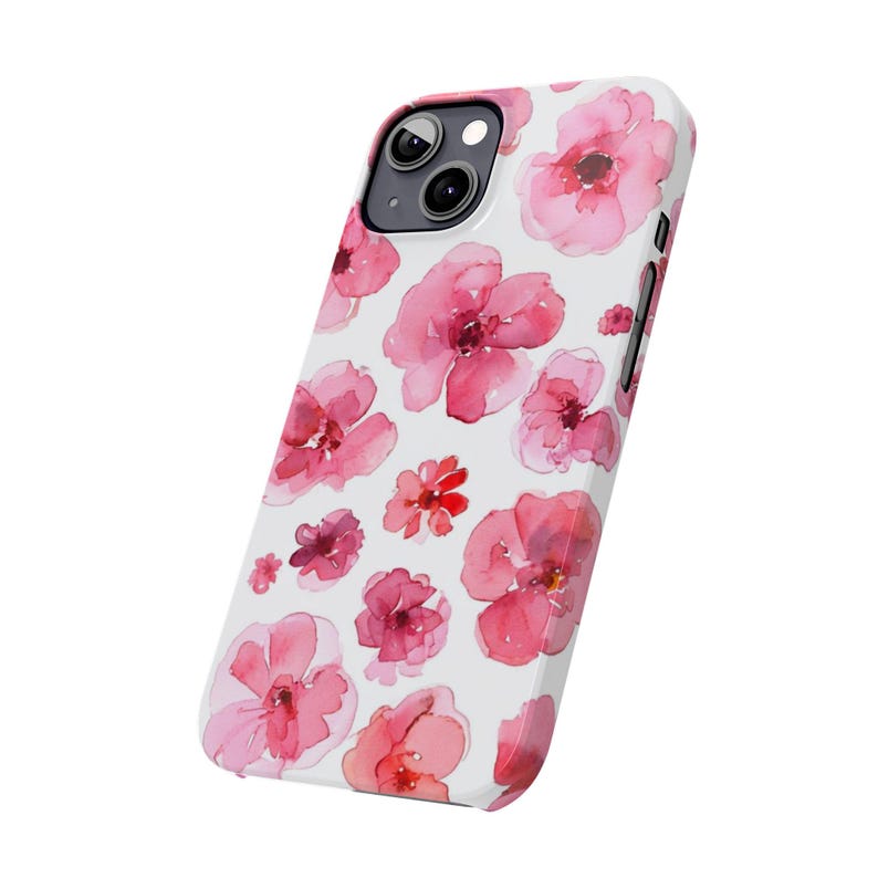 Cute Pink and Red Rose Phone Case, Slim Phone Covers for iPhone 16's ...