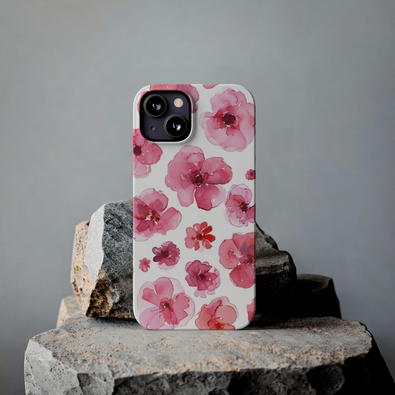 Cute Pink and Red Rose Phone Case, Slim Phone Covers for iPhone 16's ...