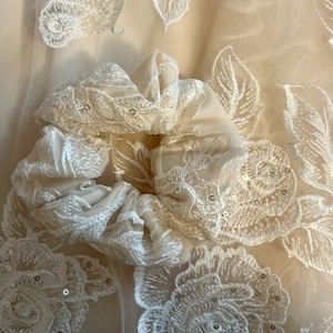 Wedding Dress Scrunchie - Custom Made From YOUR Leftover Dress Fabric ...
