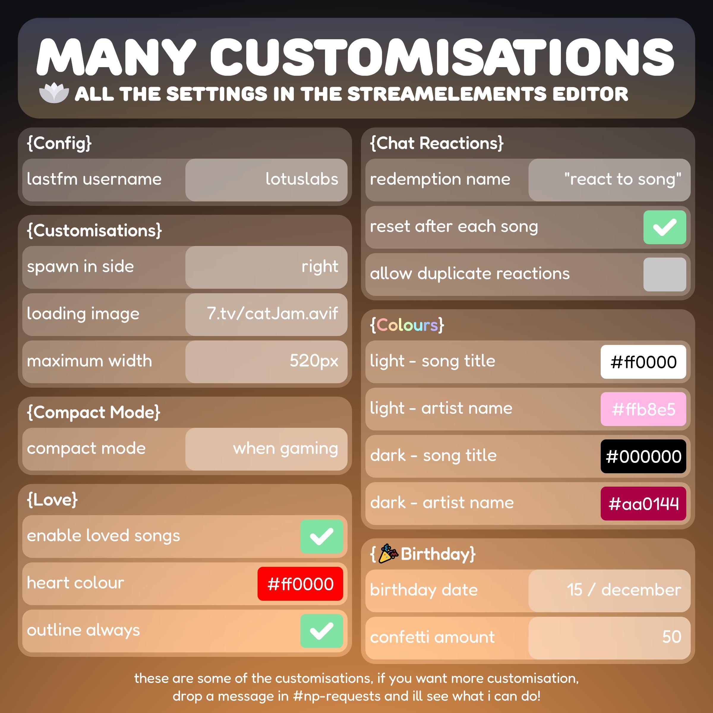 Now Playing Spotify Widget: Streamelements, Twitch, Chat Reactions - Etsy