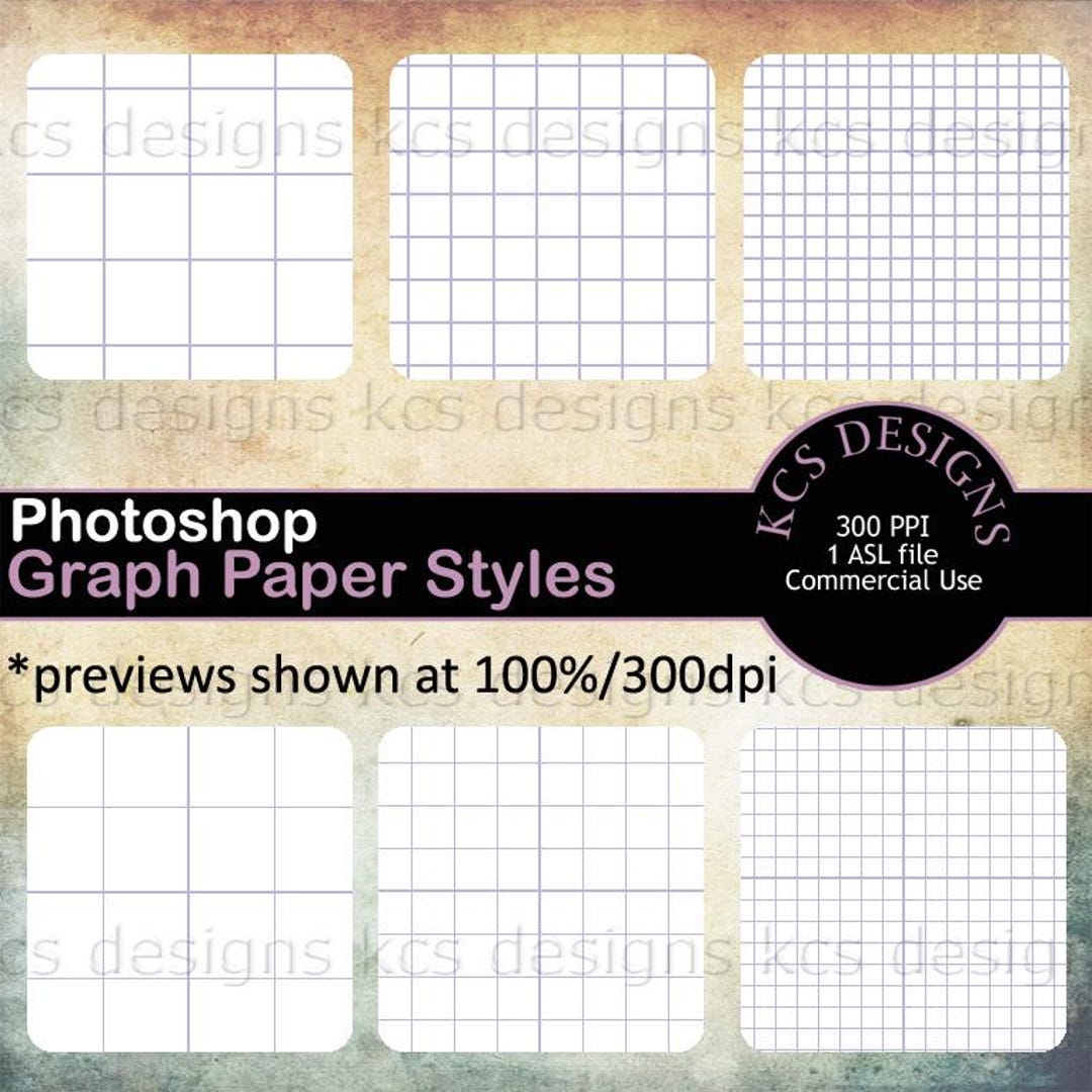 Photoshop Graph Paper Styles: Seamless Design ASL File (digital Pattern ...
