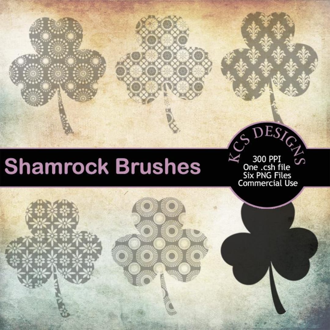 Shamrock Brushes, Photoshop Brushes, Holiday Brushes, St. Patrick's Day ...