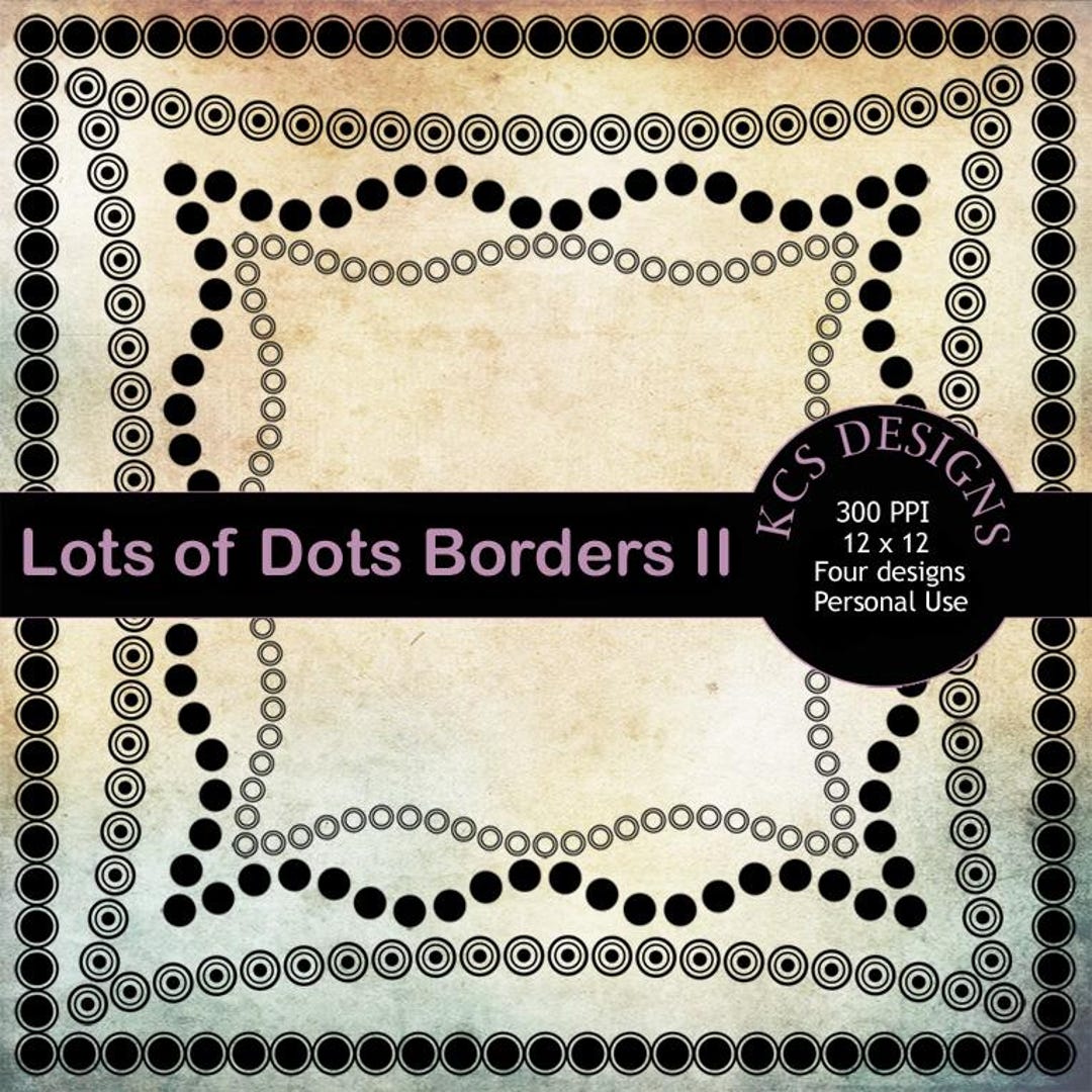Dots Borders Scrapbook Template: Page Layouts (digital Download) - Etsy