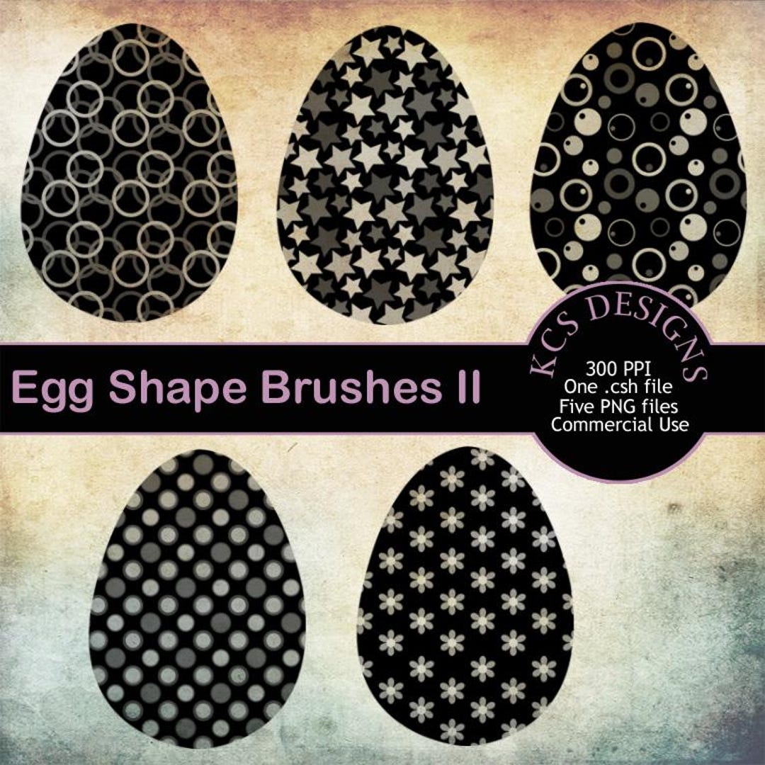 Easter Egg Pattern Brushes: Photoshop Decorative Brush Set (digital ...