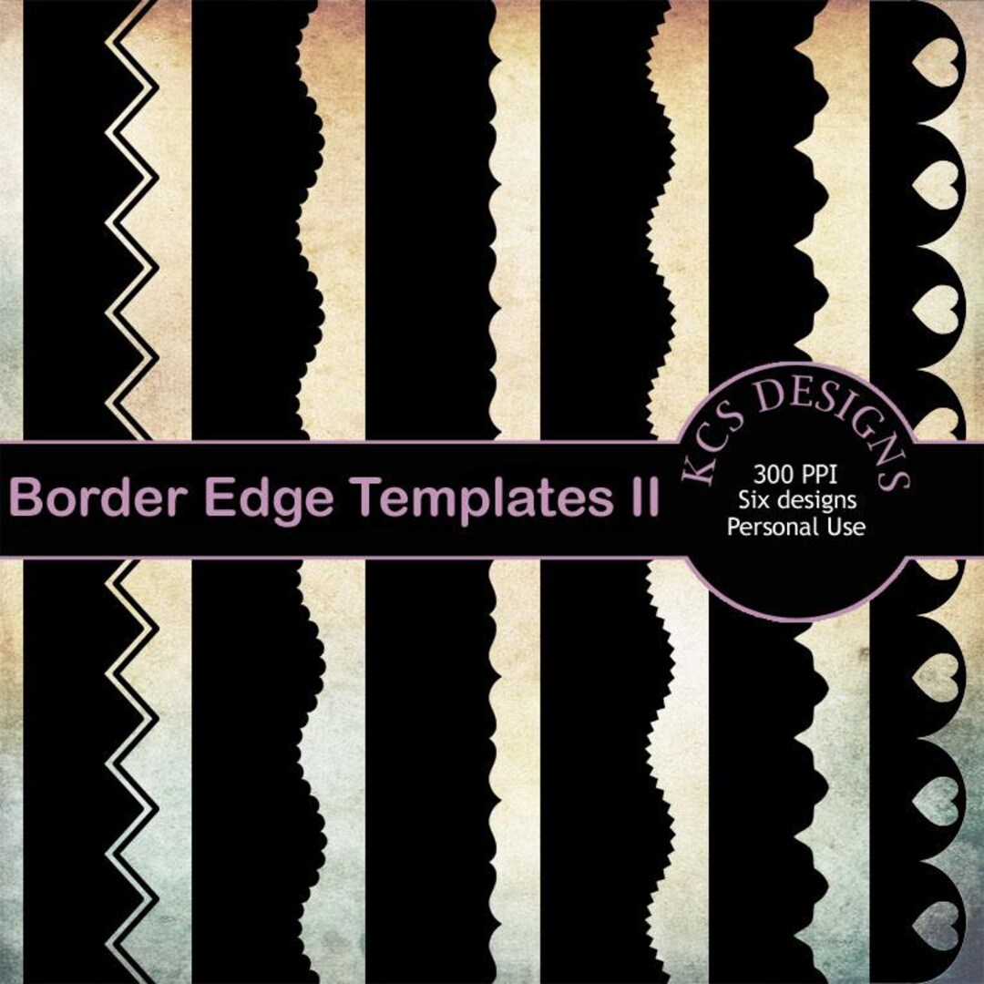 Edge Border Templates II, Decorative Paper Borders (digital Download ...