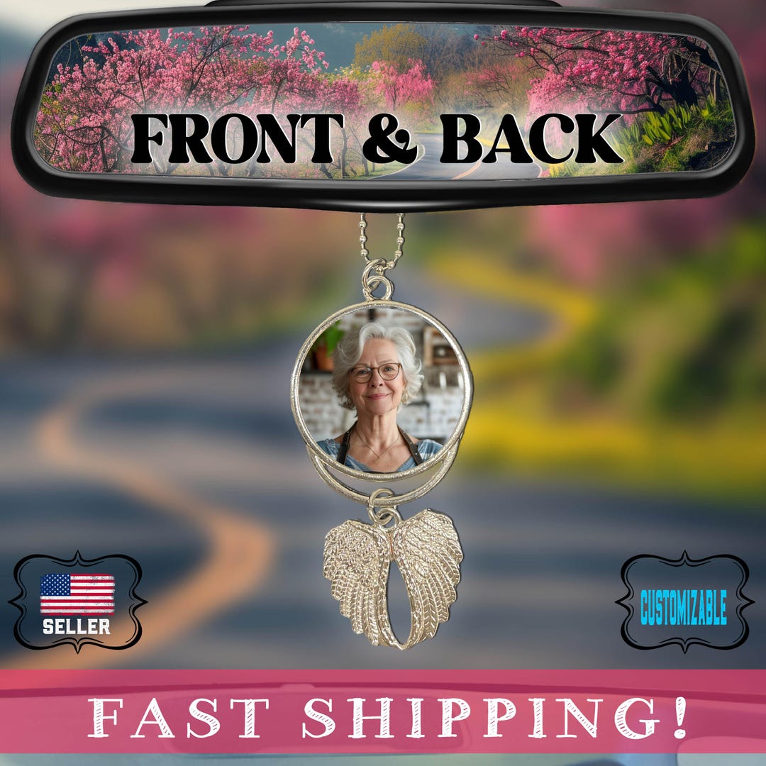 Memorial Photo Car Charm | Picture Memory Key Chain | in Memory of ...