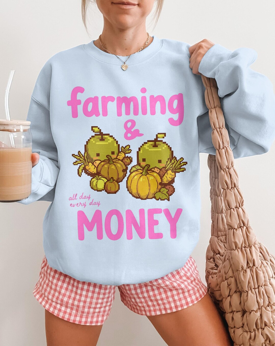Stardew Valley Shirt Junimo Pixel Art Cozy Gamer Gift Farming Money Tee ...