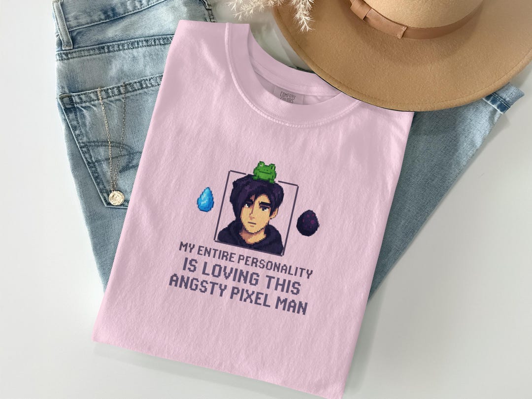 Stardew Valley Shirt Sebastian Pixel Art T-shirt Cozy Gaming Tee ...