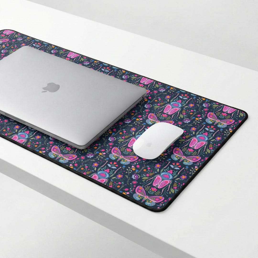 Cottagecore Desk Mat Large Mousepad Whimsigoth Aesthetic Cute Floral ...