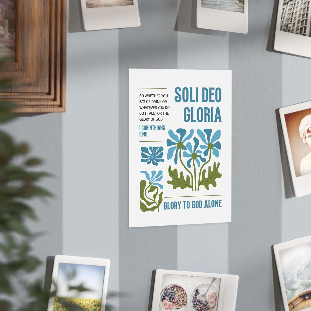 Print Wall Art, Soli Deo Gloria Photo Art, Inspirational Quote Print ...