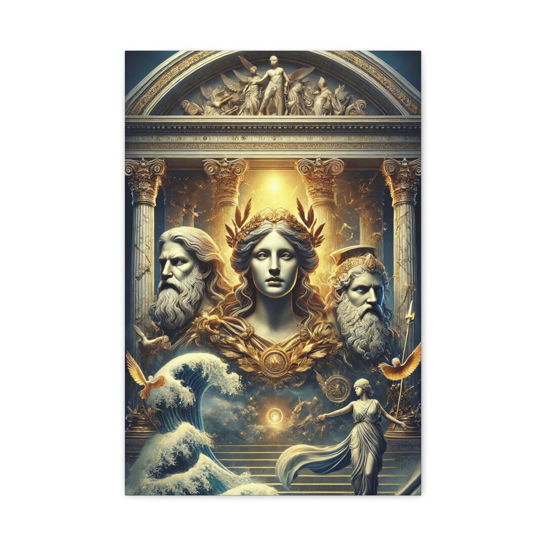Realistic Hellenistic Greek Gods Digital Artwork Majestic Mythological ...