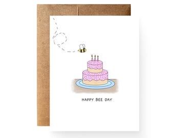 Happy Bee Day Birthday Card Kit - Etsy