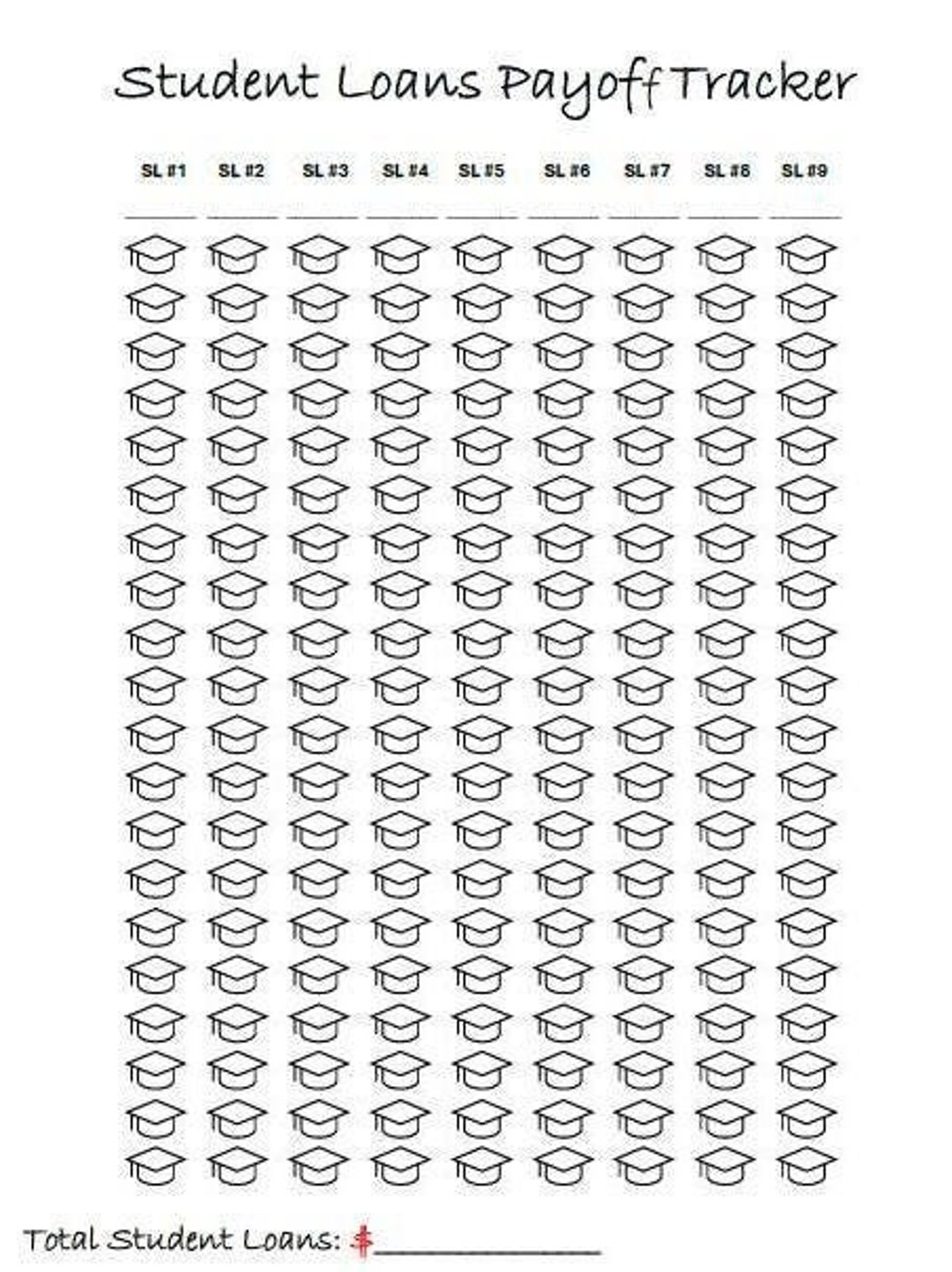Multiple Student Loan Tracker Printable - Etsy