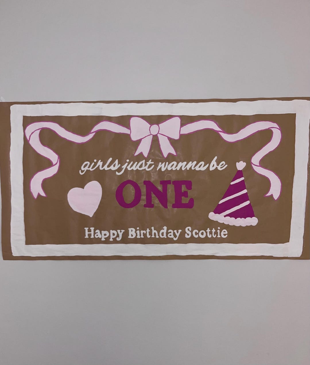 Girls Just Wanna Be One 1st Birthday Banner | Custom Made and Hand ...