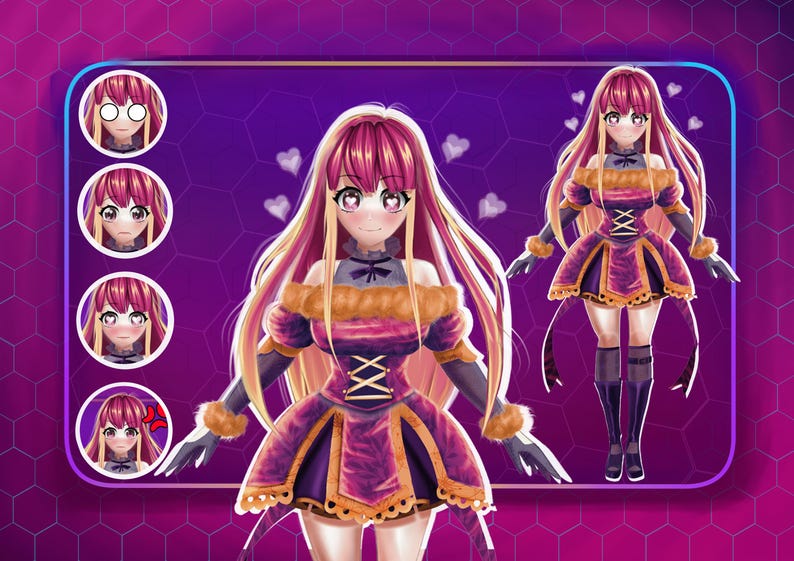 Live2d Vtuber Model for Commercial Use! Premade Vtuber Model (ready to ...