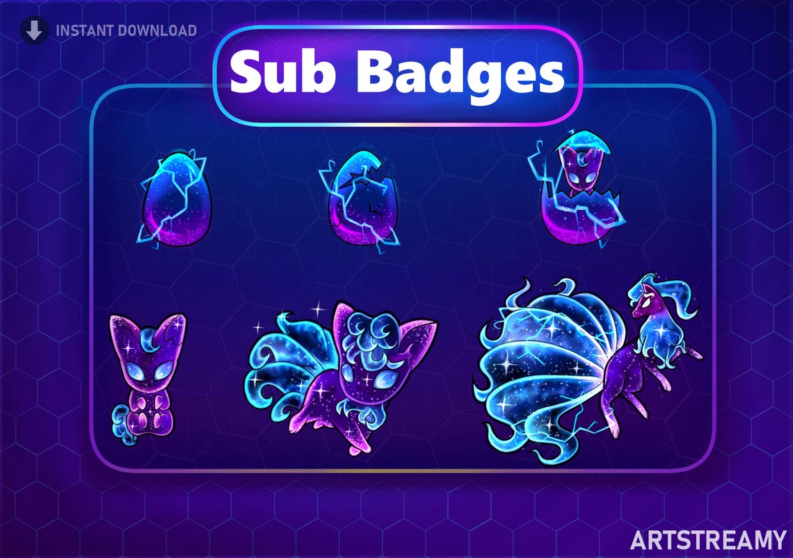 Galaxy Evolution Sub Badges | Twitch Sub Badges | Sub Badges | Stream ...