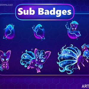 Galaxy Evolution Sub Badges | Twitch Sub Badges | Sub Badges | Stream ...