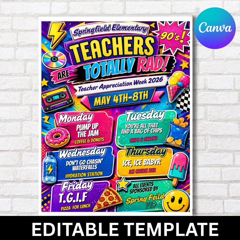 90s Theme Teacher Appreciation Week - Etsy