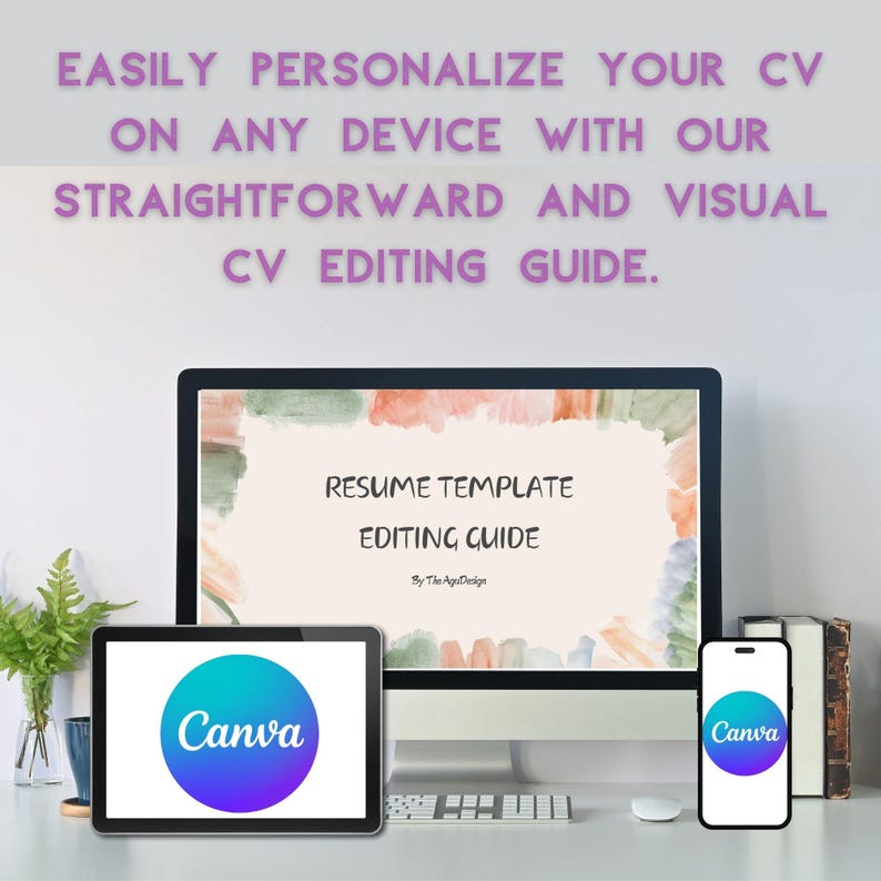 ATS Resume Template, Canva, Customizable, ATS Friednly, ATS Resume, Minimalist Resume, Simple ...