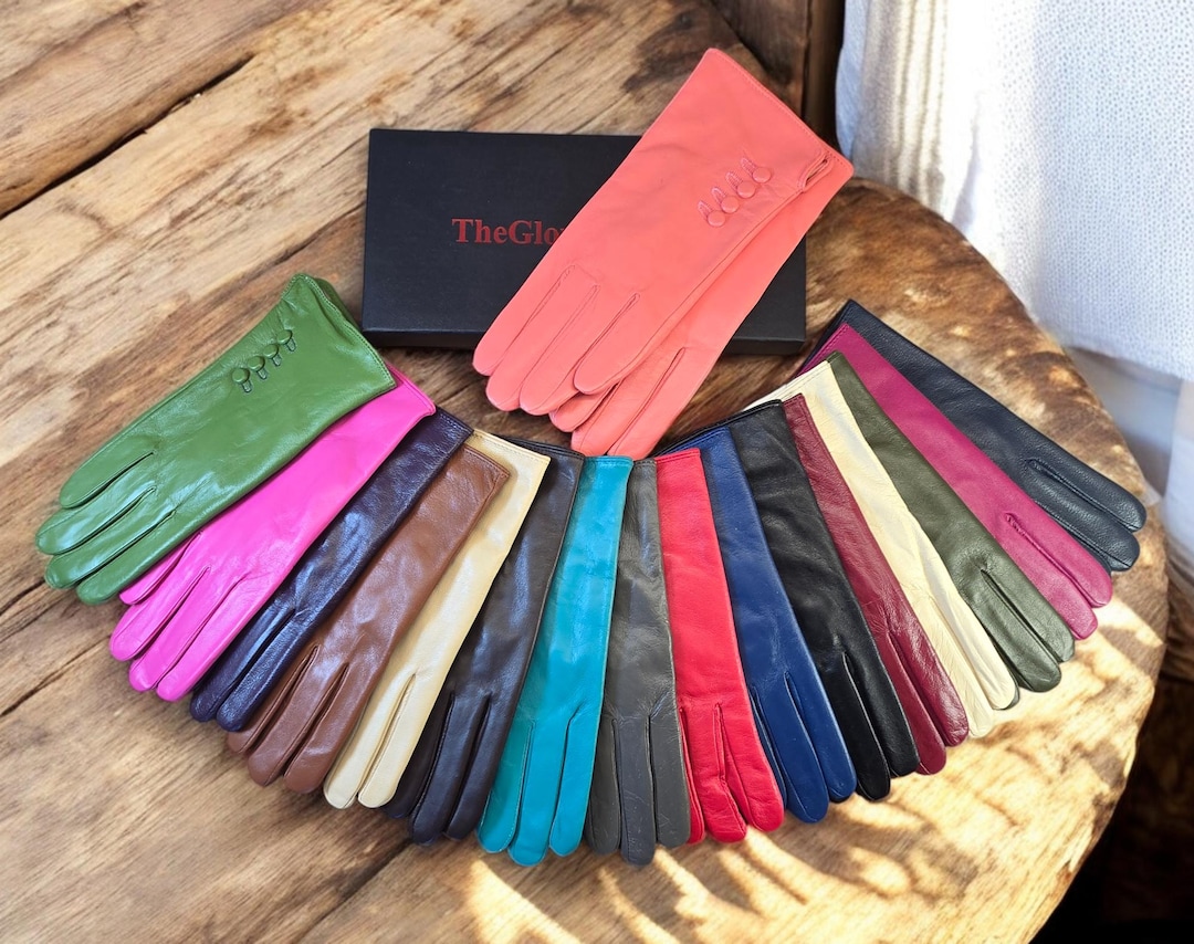 Gift Boxed Leather Gloves: Women's Soft Fleece Lined Winter Gloves - Etsy