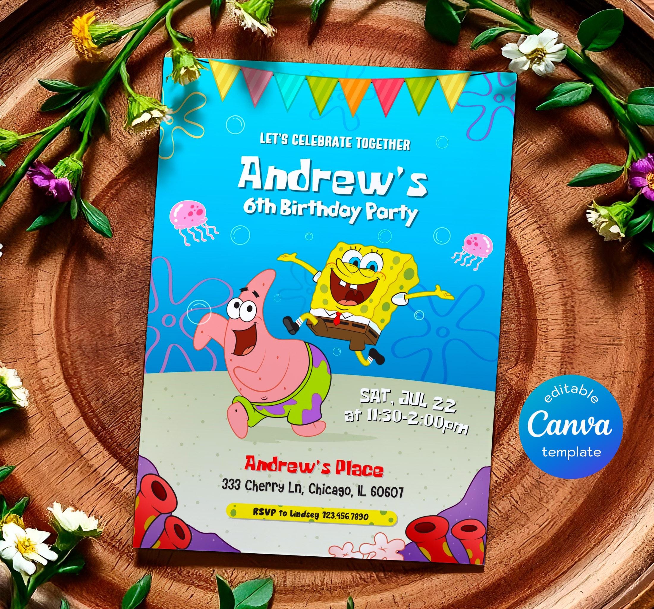 Bob Birthday Invitation, Printable Invitation, Under the Sea Party ...