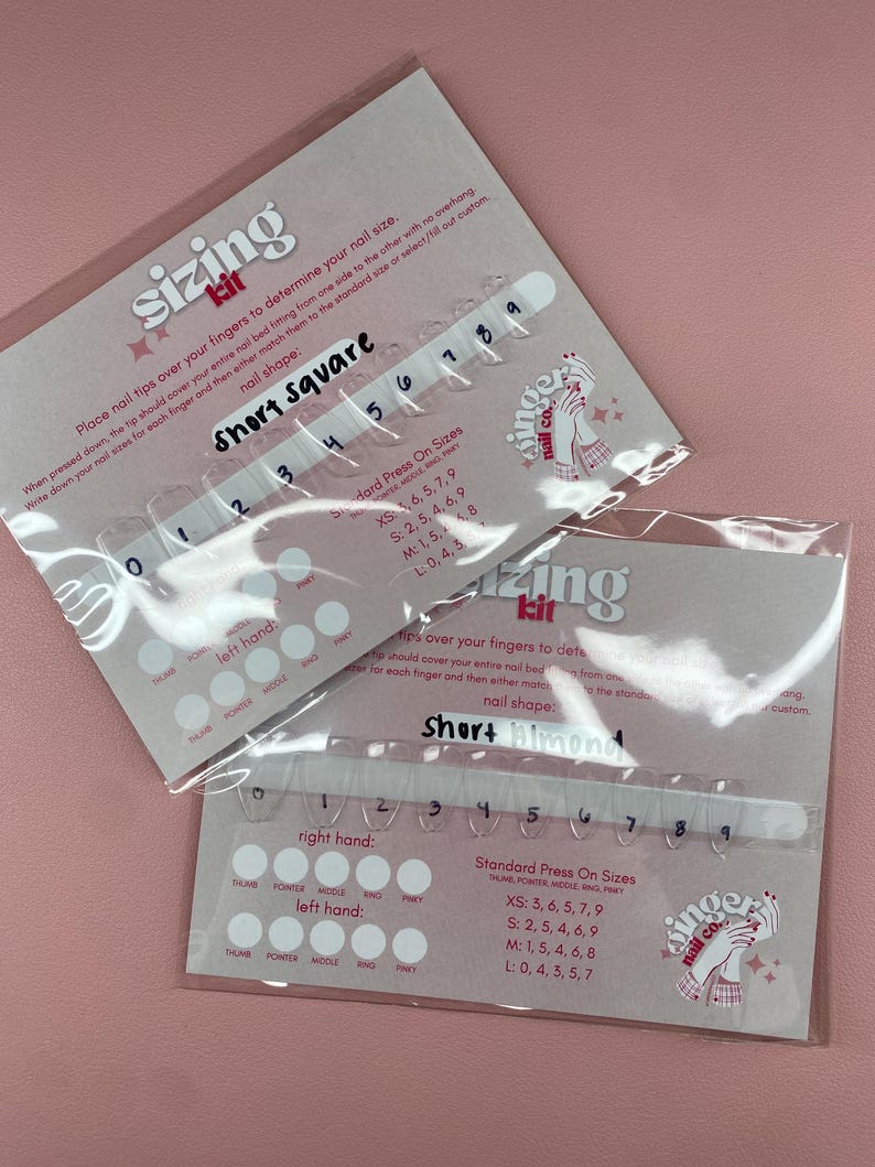 Press on Nail Sizing / Measuring Kit - Etsy