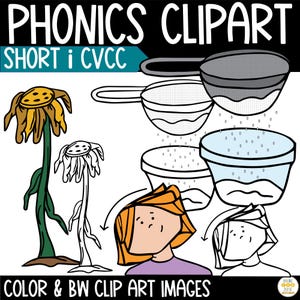 CVCC Short I Words Clipart for Phonics Activities – Science of Reading ...