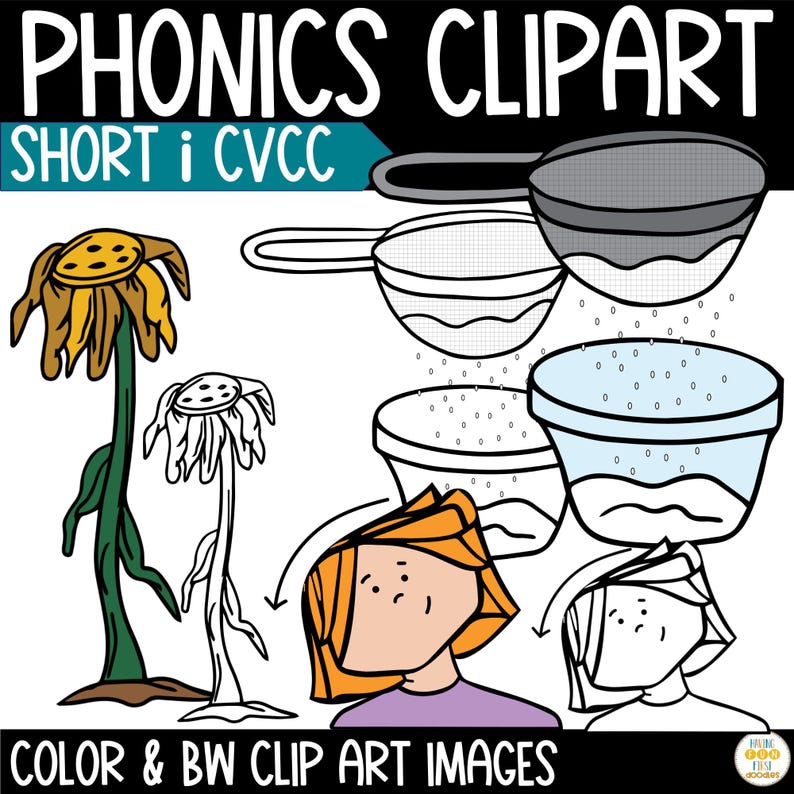 CVCC Short I Words Clipart for Phonics Activities – Science of Reading ...