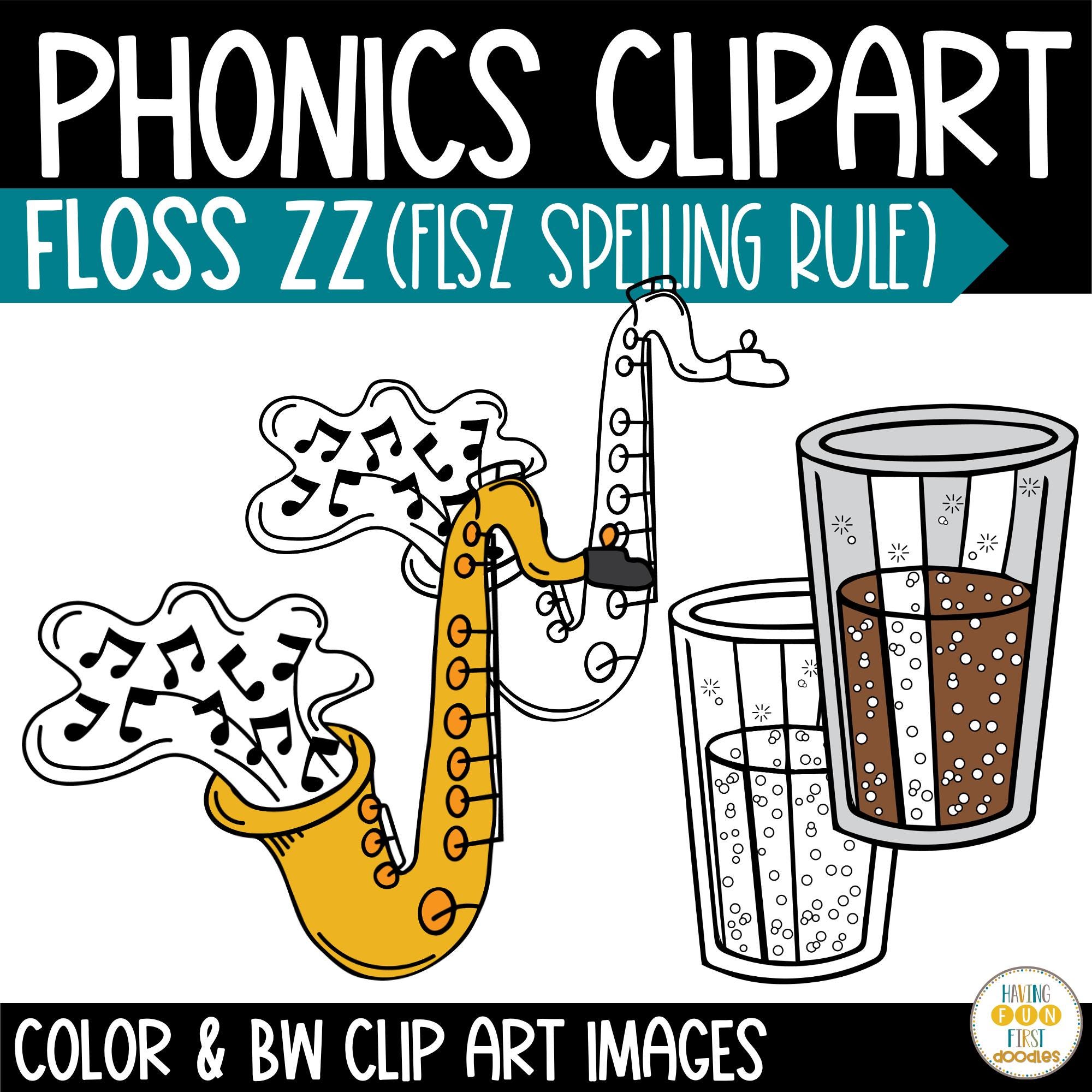 FLOSS Spelling Rule ZZ Words Clipart for Phonics Activities – Science ...