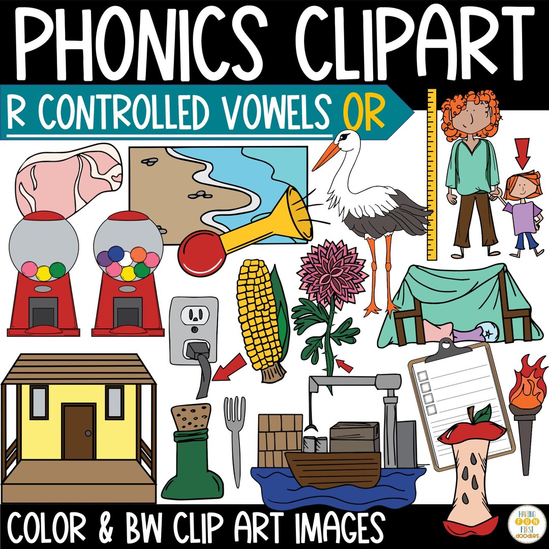 R-controlled Vowel OR Word Clipart for Phonics Activities – Science of ...