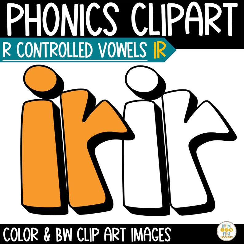 R-controlled Vowel IR Word Clipart for Phonics Activities – Science of ...