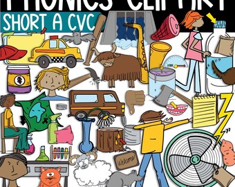 Short I CVC Words Clipart Phonics Short Vowel I Images Science of ...