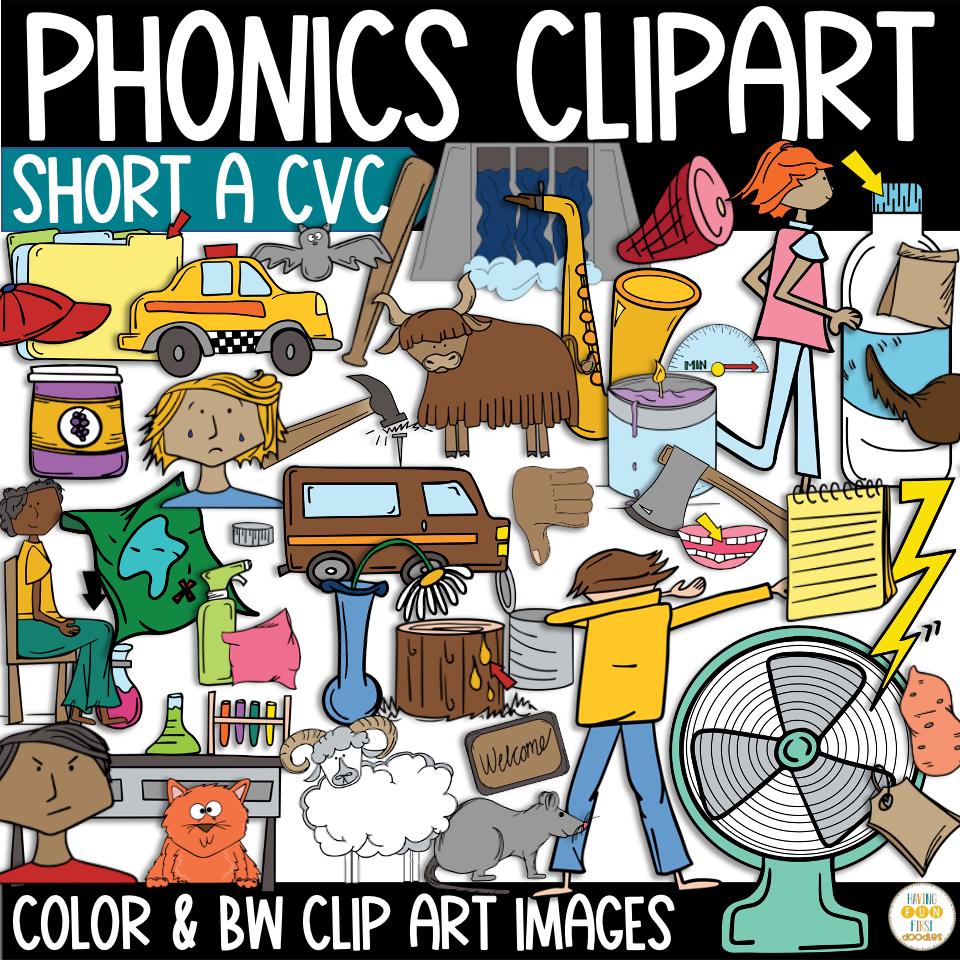 Short A CVC Words Clipart Phonics Short Vowel A Images Science of ...