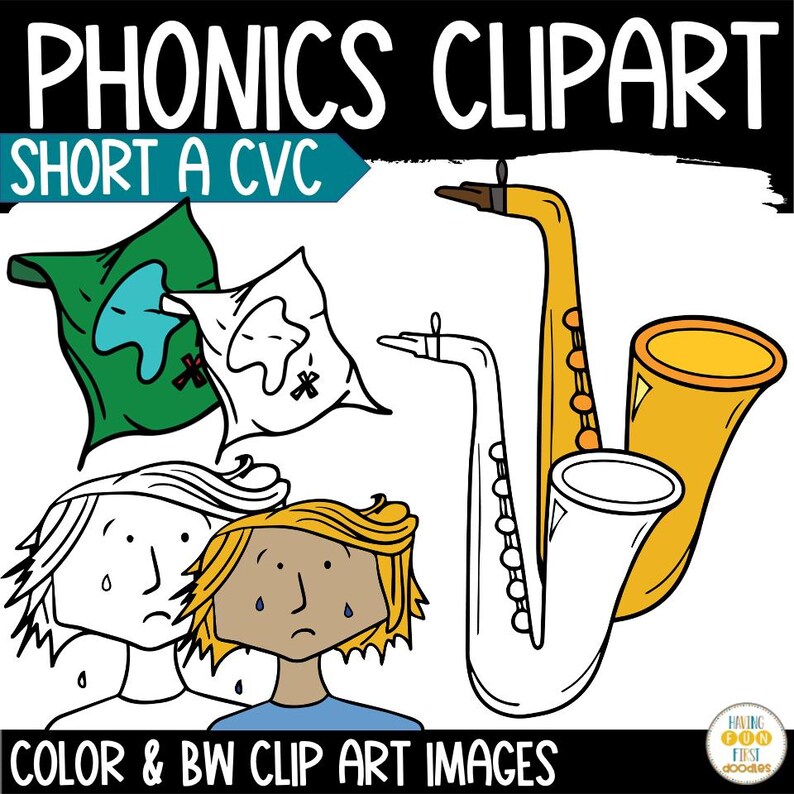 Short A CVC Words Clipart Phonics Short Vowel A Images Science of ...