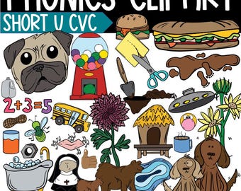 Short I CVC Words Clipart Phonics Short Vowel I Images Science of ...