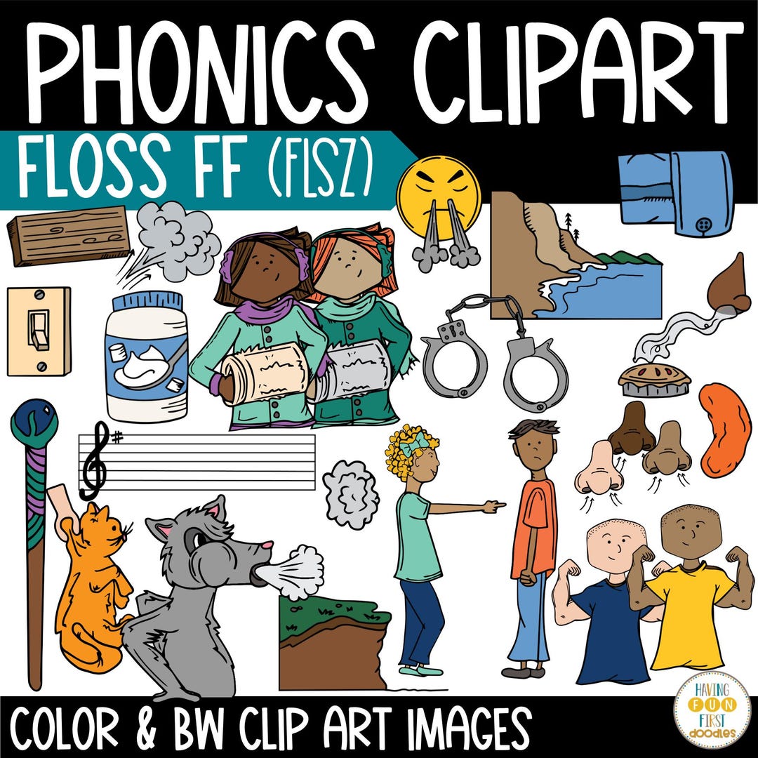FLOSS Spelling Rule FF Words Clipart for Phonics Activities – Science ...