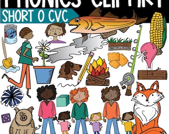 Short I CVC Words Clipart Phonics Short Vowel I Images Science of ...