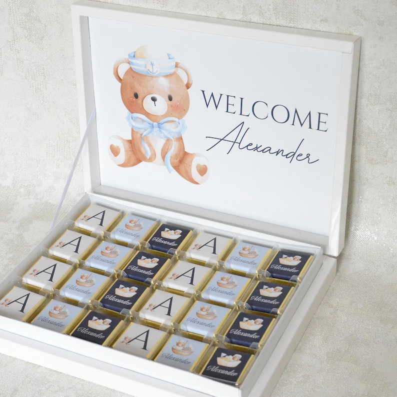 Personalized Baby Shower Chocolate Gift Box,favors for Guests,baby ...