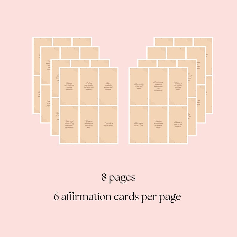 48 Affirmation Cards Printable | Self-love | Manifestation Card ...