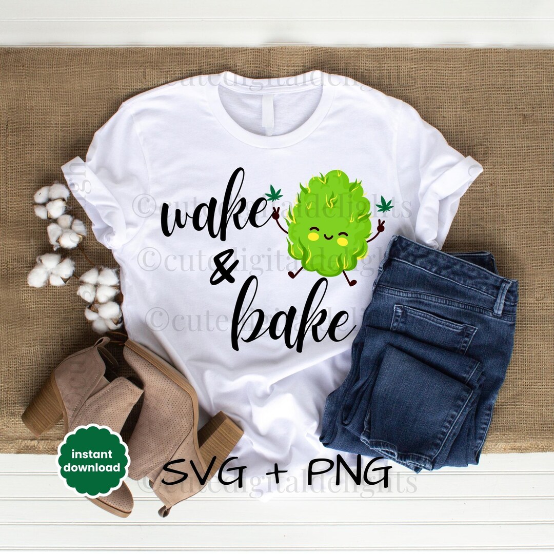 Wake and Bake SVG Digital Downloads Svg, Png 300 DPI - Etsy